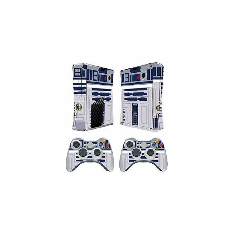 Купить Наклейки Робот R2D2 на консоль Xbox 360 Slim и 2 геймпада в ...